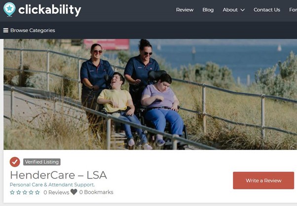 We're live on Clickability! - HenderCare